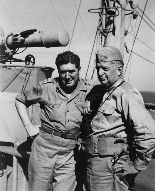 H. Kent Hewitt With War Correspondent