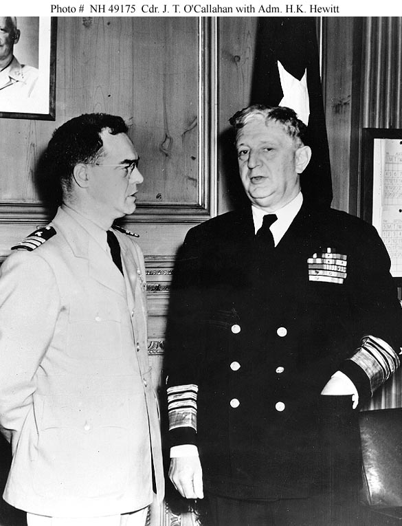H. Kent Hewitt and Commander JTO Callahan 1945